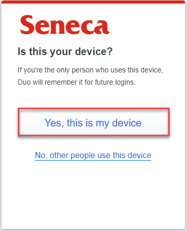 Managing Devices on Duo | IT Services for Employees | Seneca Polytechnic