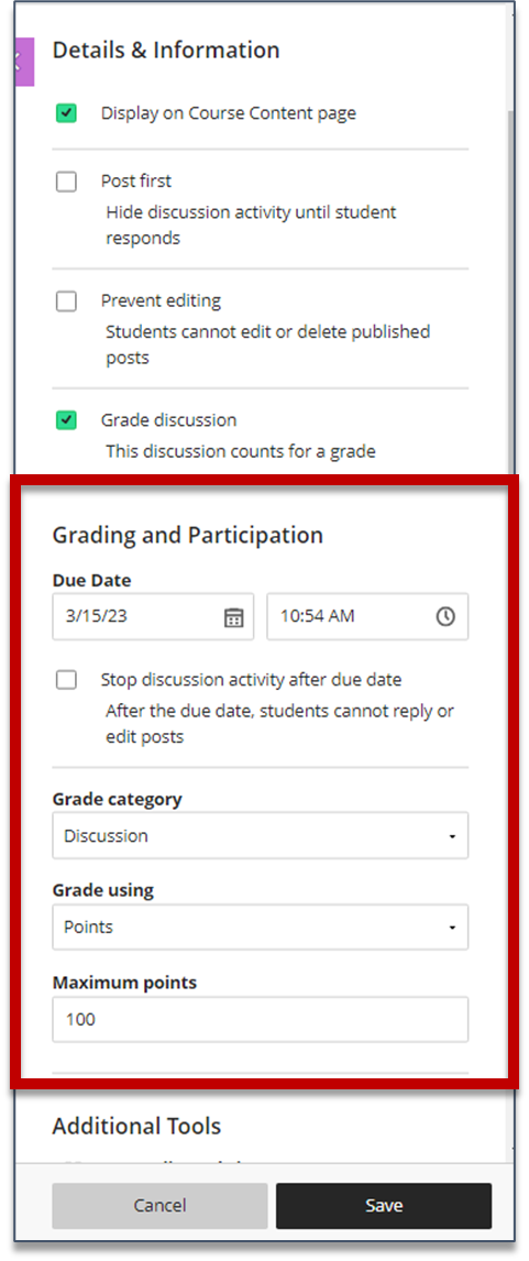 Grading a Discussion | Blackboard Ultra | Seneca Polytechnic