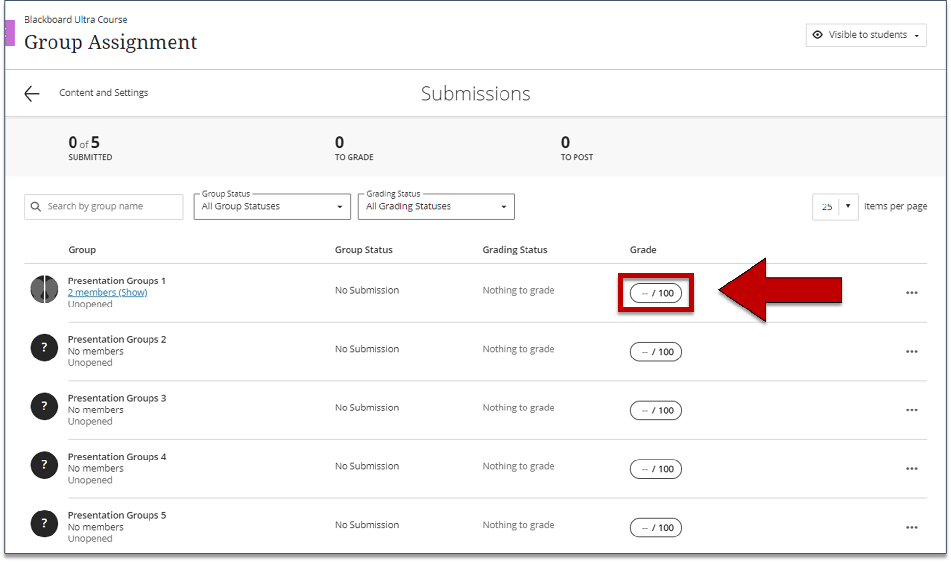 Grading a Group Assignment | Blackboard Ultra | Seneca Polytechnic