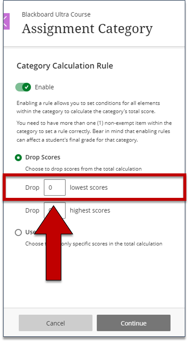 Dropping the Lowest Quiz Grade | Blackboard Ultra | Seneca Polytechnic