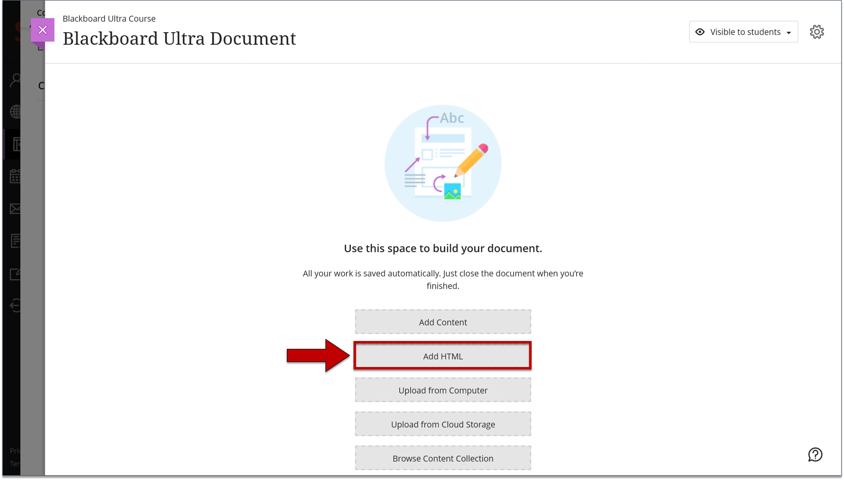 Embedding Content with HTML | Blackboard Ultra | Seneca Polytechnic